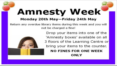 Amnesty Week – Aquinas College Library